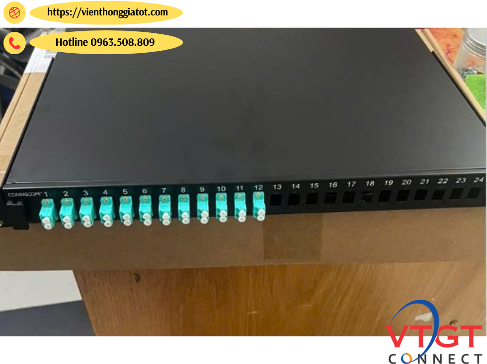 Hộp phối quang ODF 24Fo chuẩn LC, Single mode OS2 Commscope (760241650